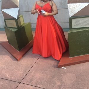 Rachel allen | Dresses | Red Plus Size Prom Dress | Poshmark